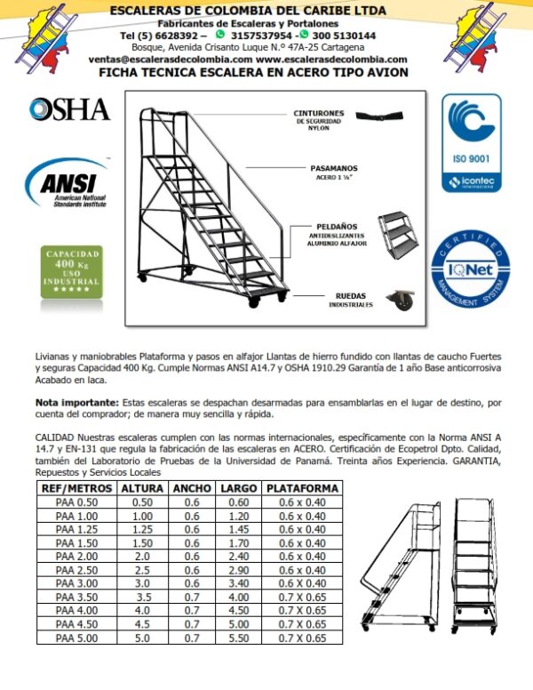 Fichas Tecnicas - Escaleras de Colombia